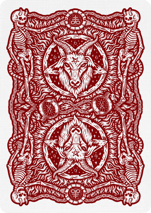 666 Playing Cards - Crimson Flare – Riffle Shuffle Playing Card Co